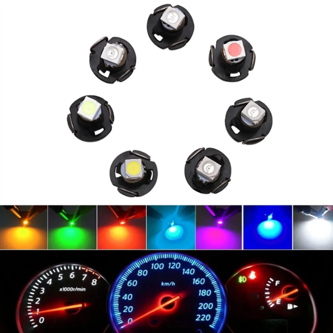 10x-T3-LED-3528-SMD-Car-Cluster-Gauges-Dashboard-White-Ice-Blue-Red ...