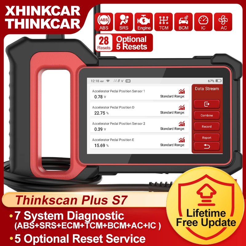 Thinkscan Plus S2/s7/s4 Obd2 Scanner Car Diagnostic Tool Engine Abs ...