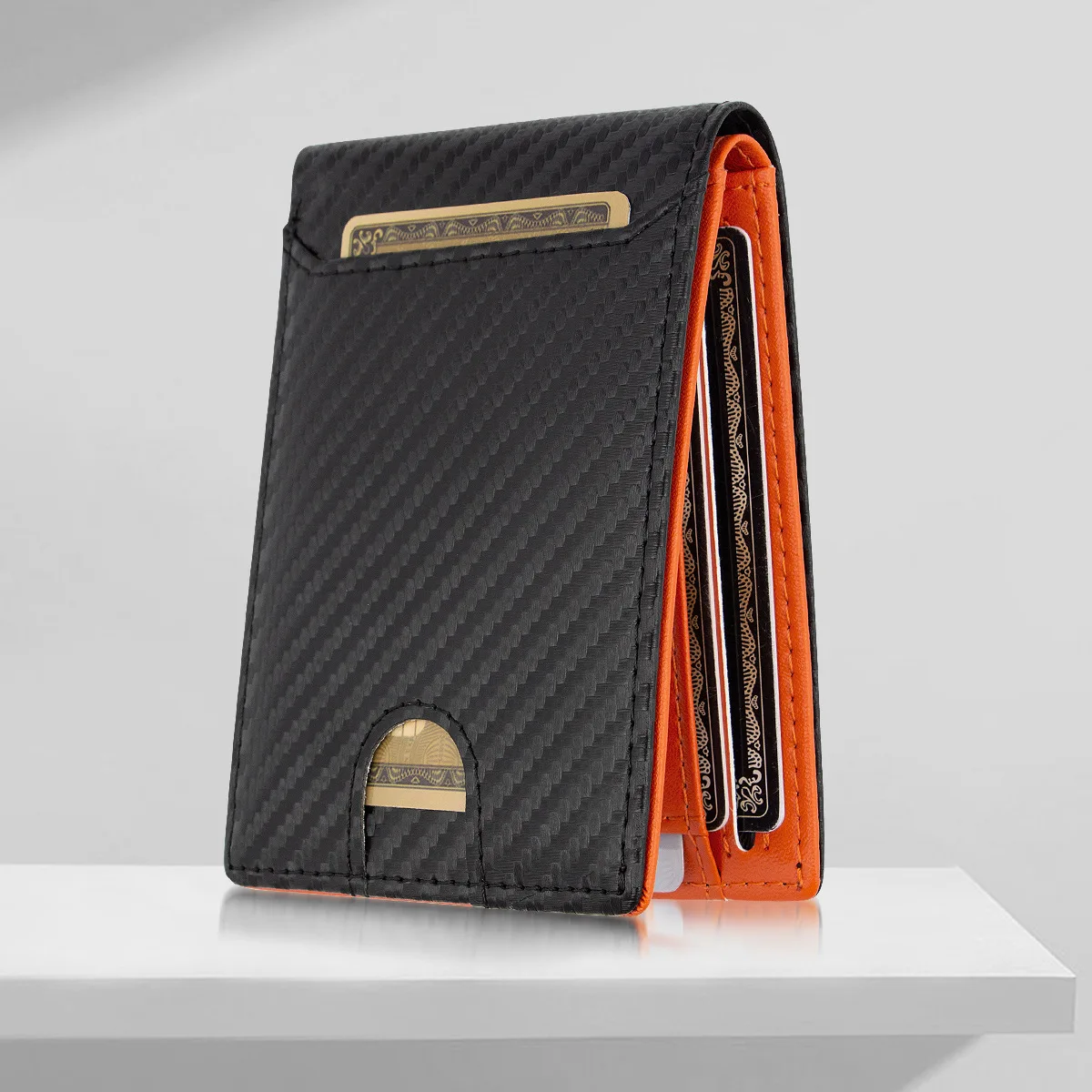 Men-s-RFID-shielded-Credit-Card-Wallet-Simple-Ultra-thin-Folding-Money ...