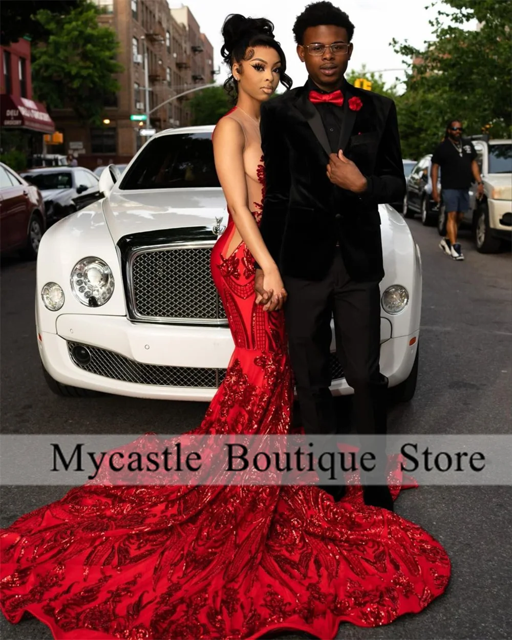Red Halter Prom Dress