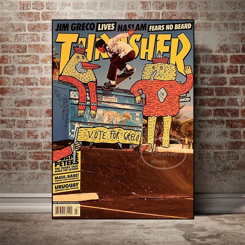 Thrasher Magazine Poster Trend Fashion Canvas Painting Pictures and ...