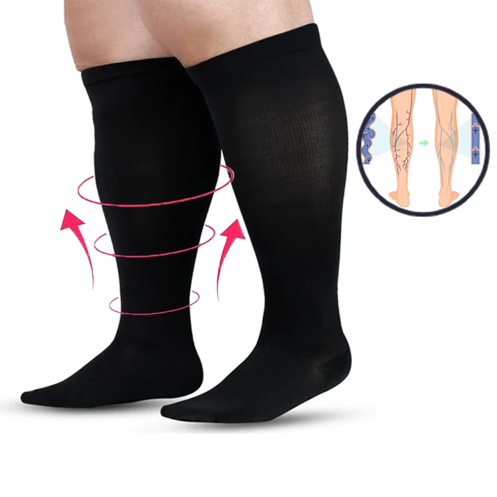 2Xl-7Xl Compression Socks 20-30Mmhg Medical Grade Wide Calf Unisex Knee ...