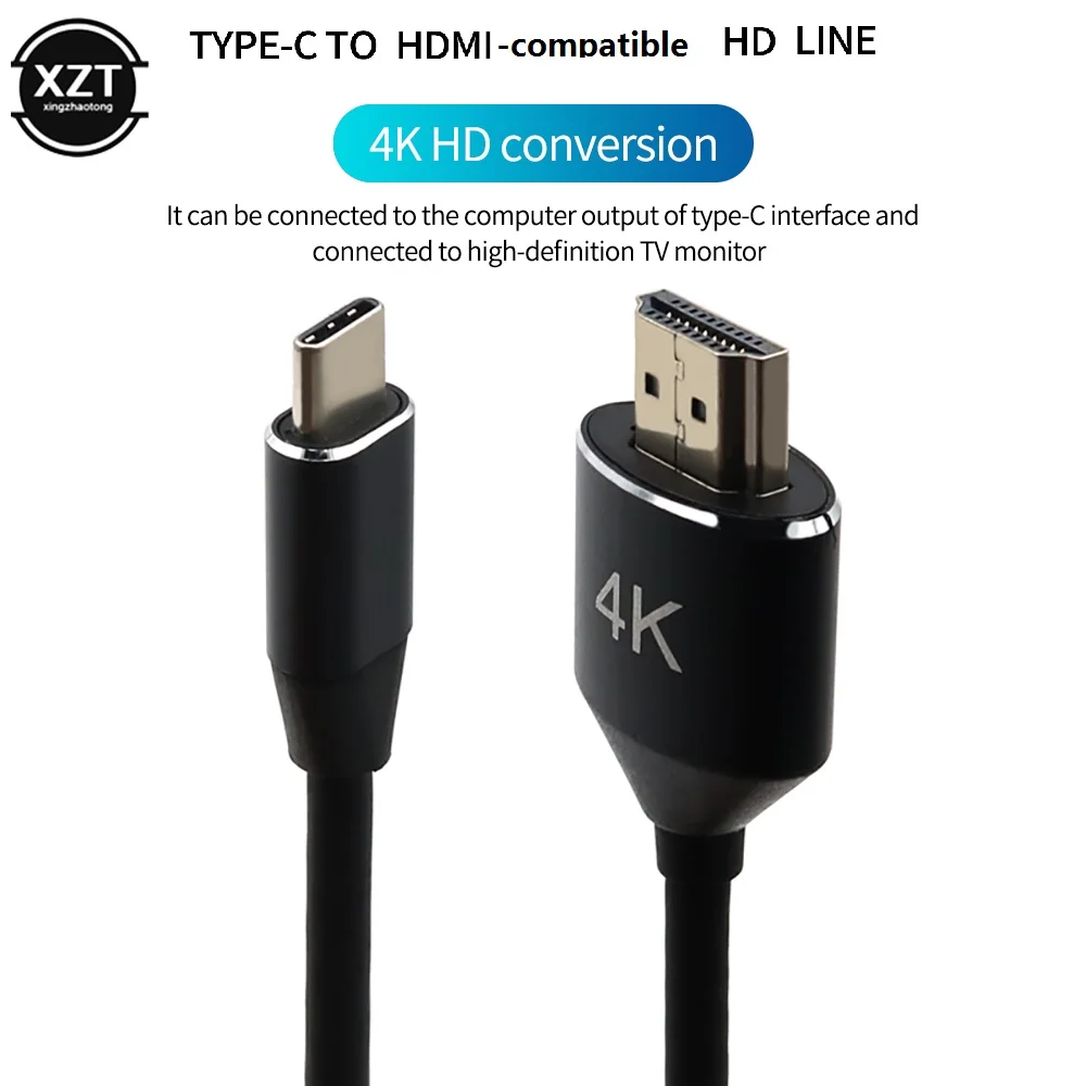 USB-C-HDMI-compatible-4K-Type-C-to-HDMI-compatible-Cable-Thunderbolt-3 ...