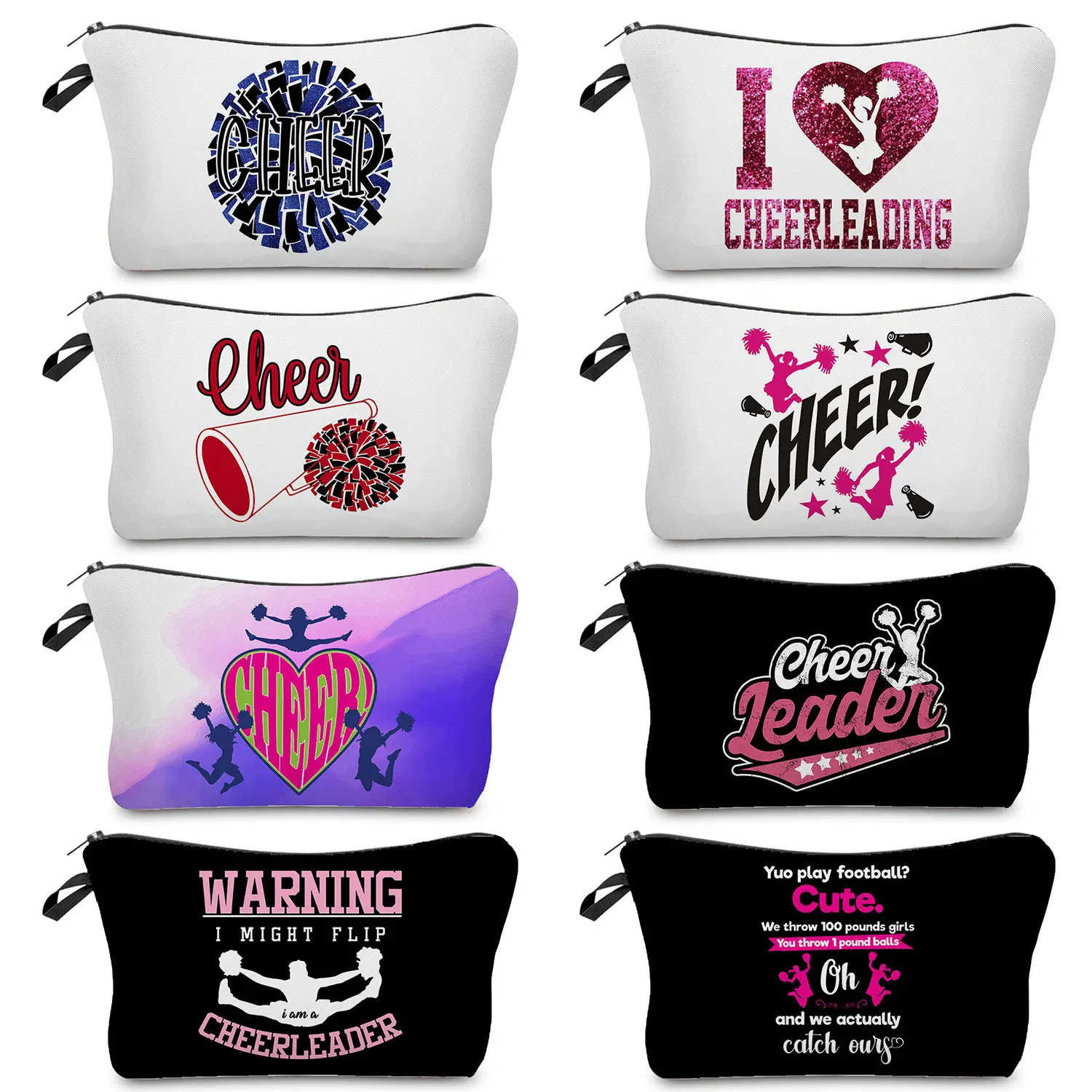 Cheerleading-Print-Women-s-Gymnastics-Makeup-Bag-Eco-Reusable-Foldable ...