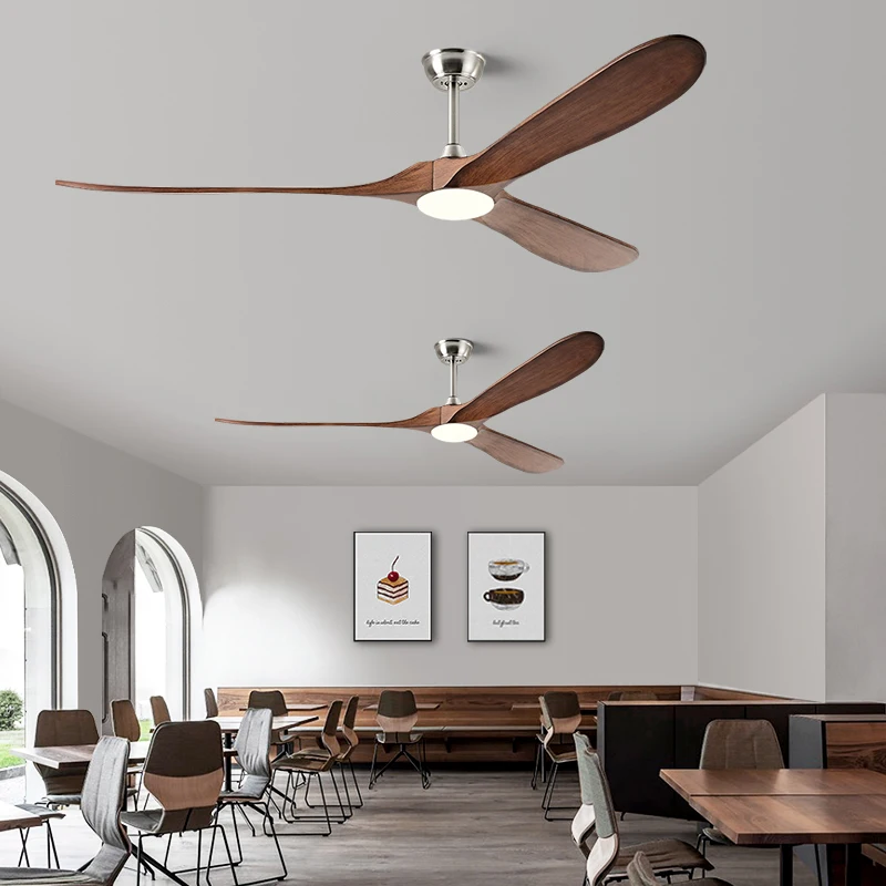 Wood-52-60-inches-Ceiling-Fans-With-Lights-And-Control-For-Home-Office ...