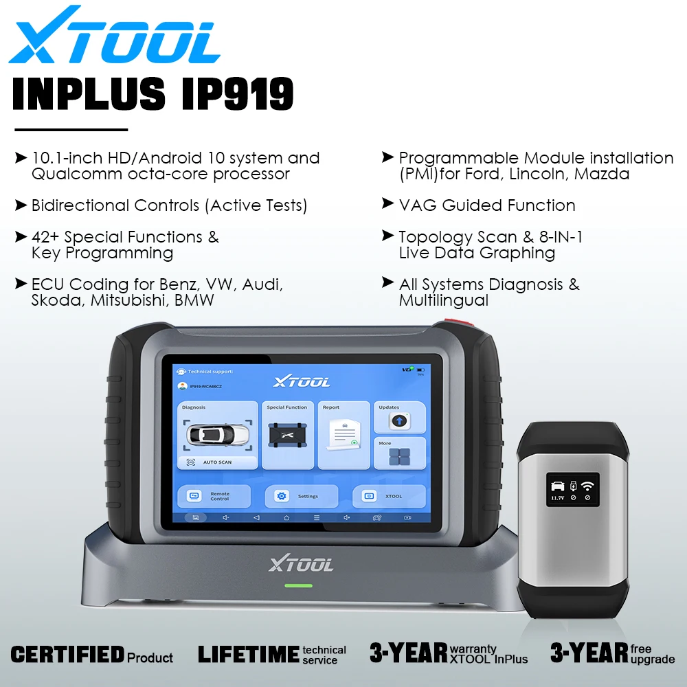 XTOOL-INPLUS-IP919-Automotive-Scanner-CAN-FD-DOIP-FCA-Smart-Key-Programmer-All-System-Diagnosis ...