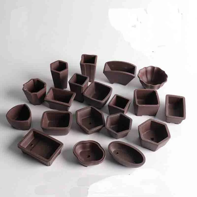 Purple Sand Flower Pot | Mini Succulent Pots | Chinese Bonsai Pots ...