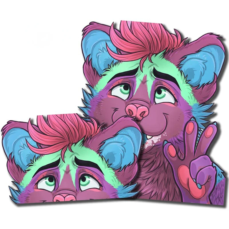 for-Creative-Furry-Colorful-Car-Sticker-Scratch-Proof-Suitable-for ...