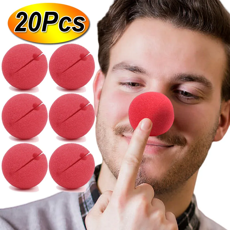 Red-Ball-Foam-Circus-Clown-Nose-Comic-Party-Halloween-Costume-Show ...