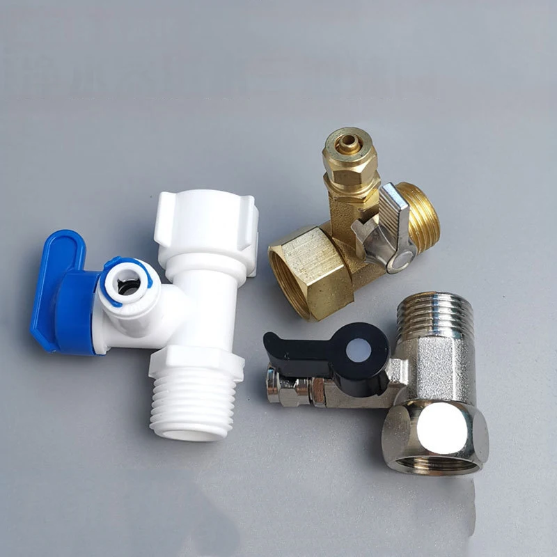 Brass-Angle-Stop-Feed-Water-Adapter-Valve-Ball-Valve-Diverter-Valve-for ...