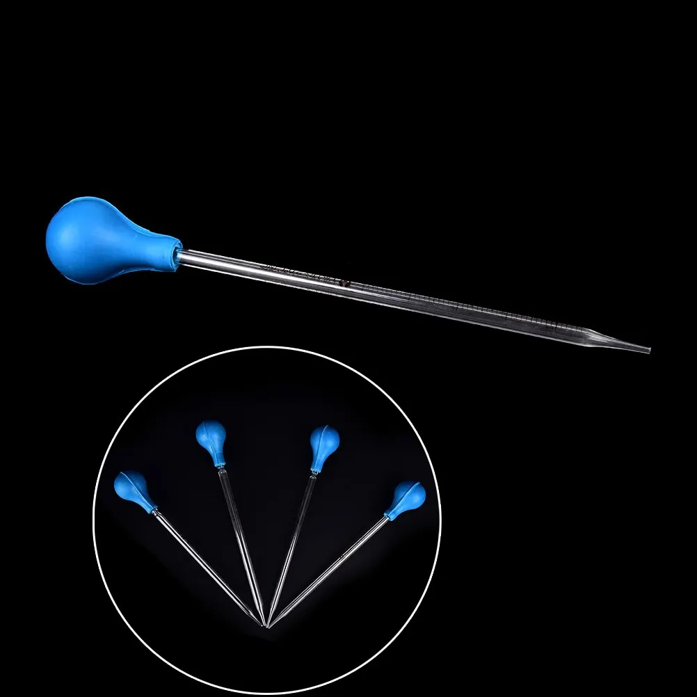 1/2/3/5/10ml Rubber Head Glass Dropper Glass Pipette Lab Dropper Pipet ...