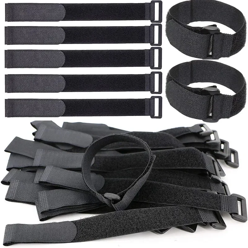 5-10Pcs-Reusable-Hook-and-Loop-Cinch-Straps-Nylon-Cable-Ties-Organizer ...