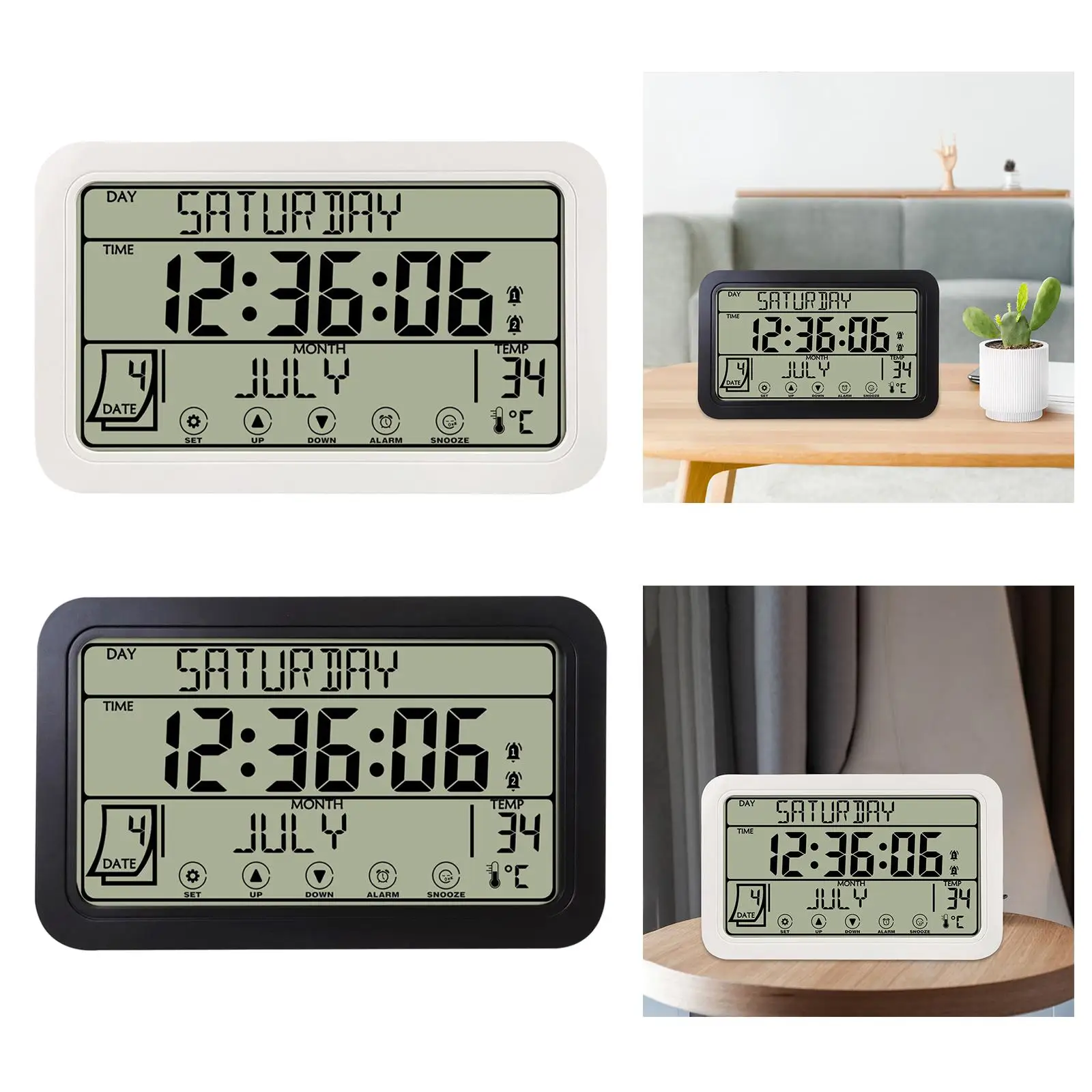 Electronic-Wall-Clock-Alarm-Wall-Mounted-Clocks-for-Office-Bedroom ...