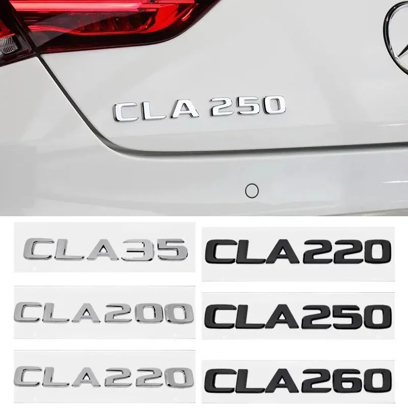 ABS-car-tail-letters-sticker-emblem-for-Mercedes-Benz-cla35-cla200 ...