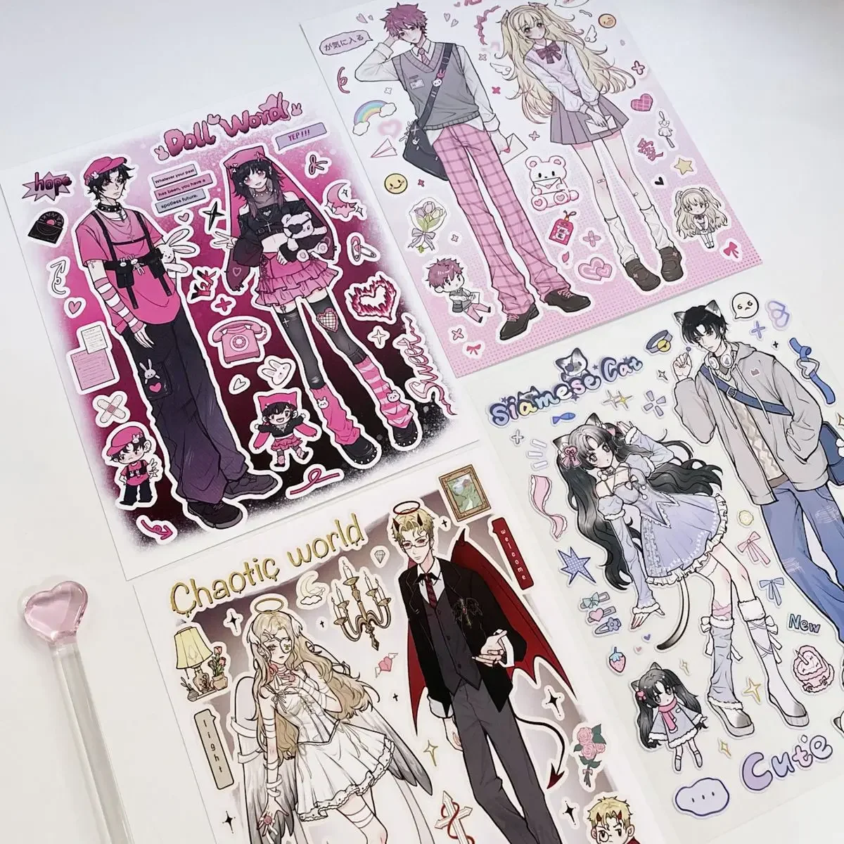 Couple-in-Love-Character-Stickers-Guka-Stickers-Two-dimensional-Guben ...