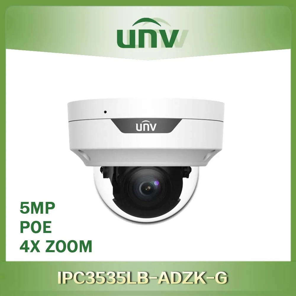 UNV Uniview ip Camera 5MP 4X ZOOM HD IR VF Dome Network CCTV Camera ...