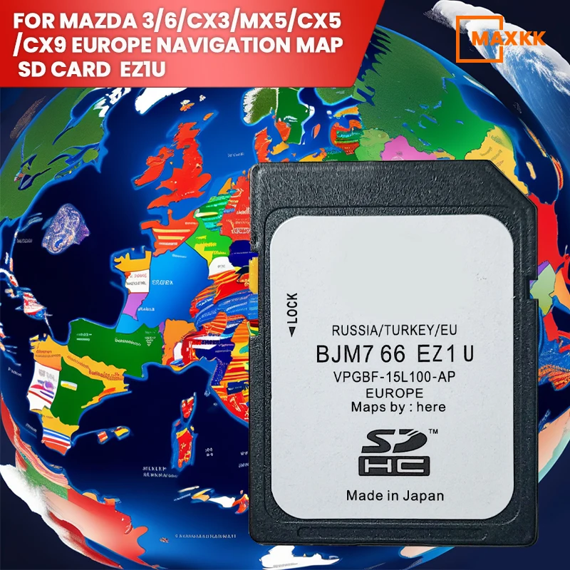 Navigation Map SD Card for Mazda EZ1U / 2 / 3/ 6 / CX3 / CX5 / MX5 ...