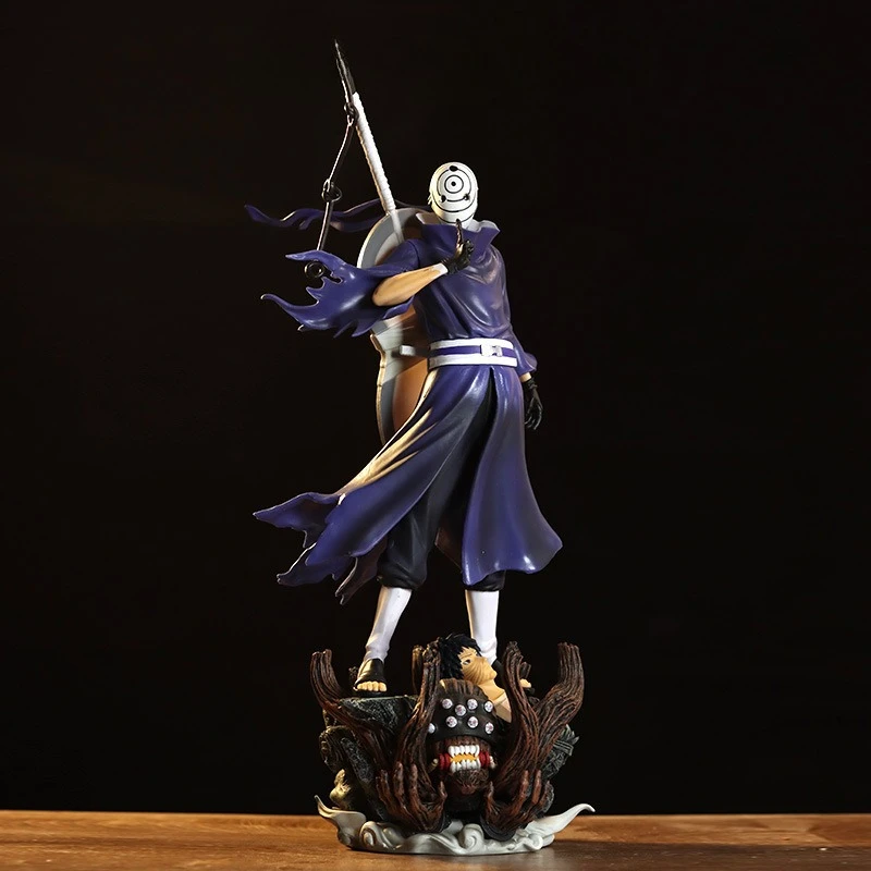 22cm NARUTO Anime Figures Uchiha Obito Standing Posture Sculpture Scen ...