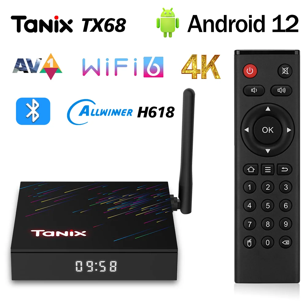 Tanix-TX68-TV-Box-Android12-Allwinner-H618-2GB-4GB-RAM-16GB-32GB-64GB ...