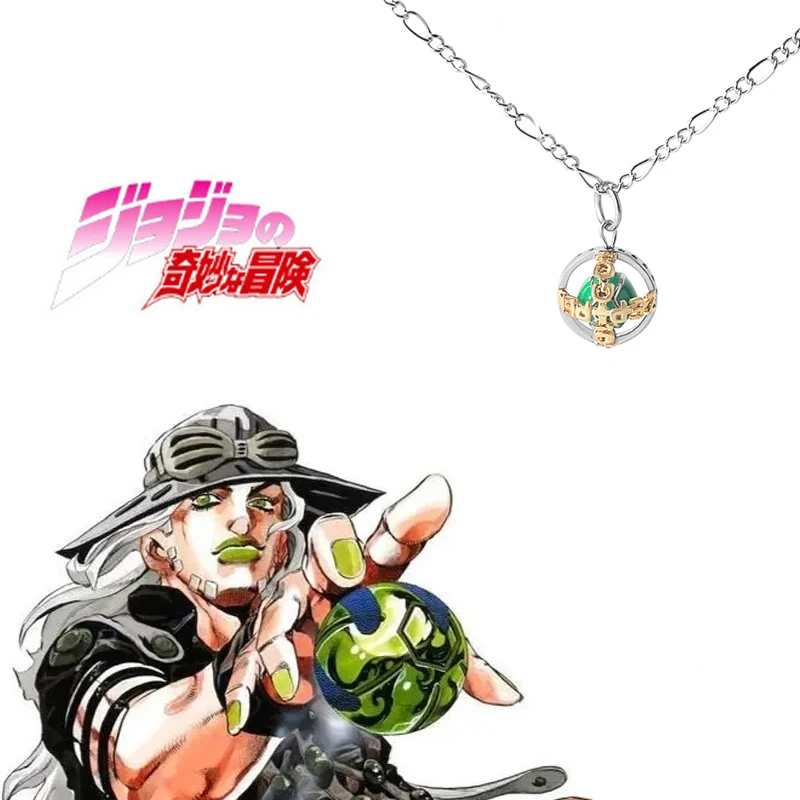 Will-Anthonio-Zeppeli-Colar-Cosplay-Iron-Ball-Spinning-Esmalte-Verde ...