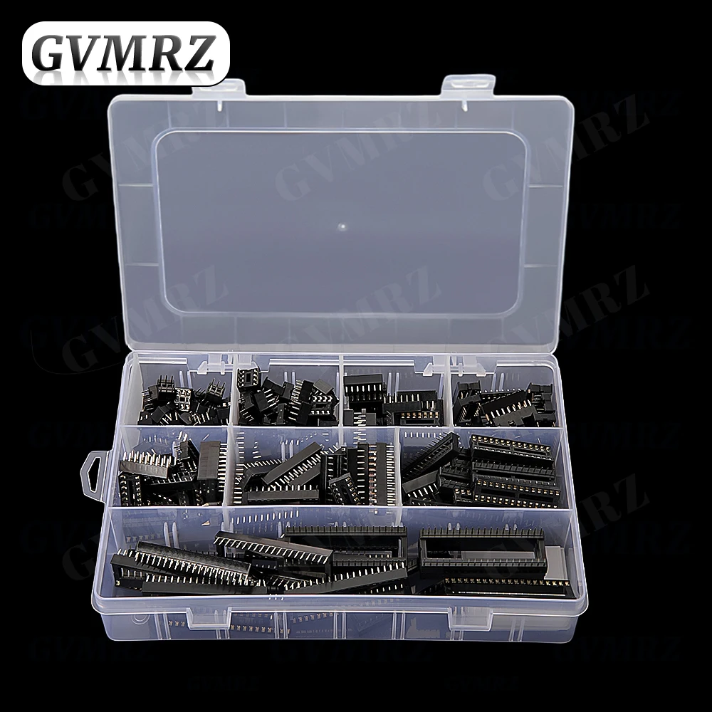 150PCS/lot with Box DIP IC Sockets Adaptor Solder Type Socket Kit 6 8 ...