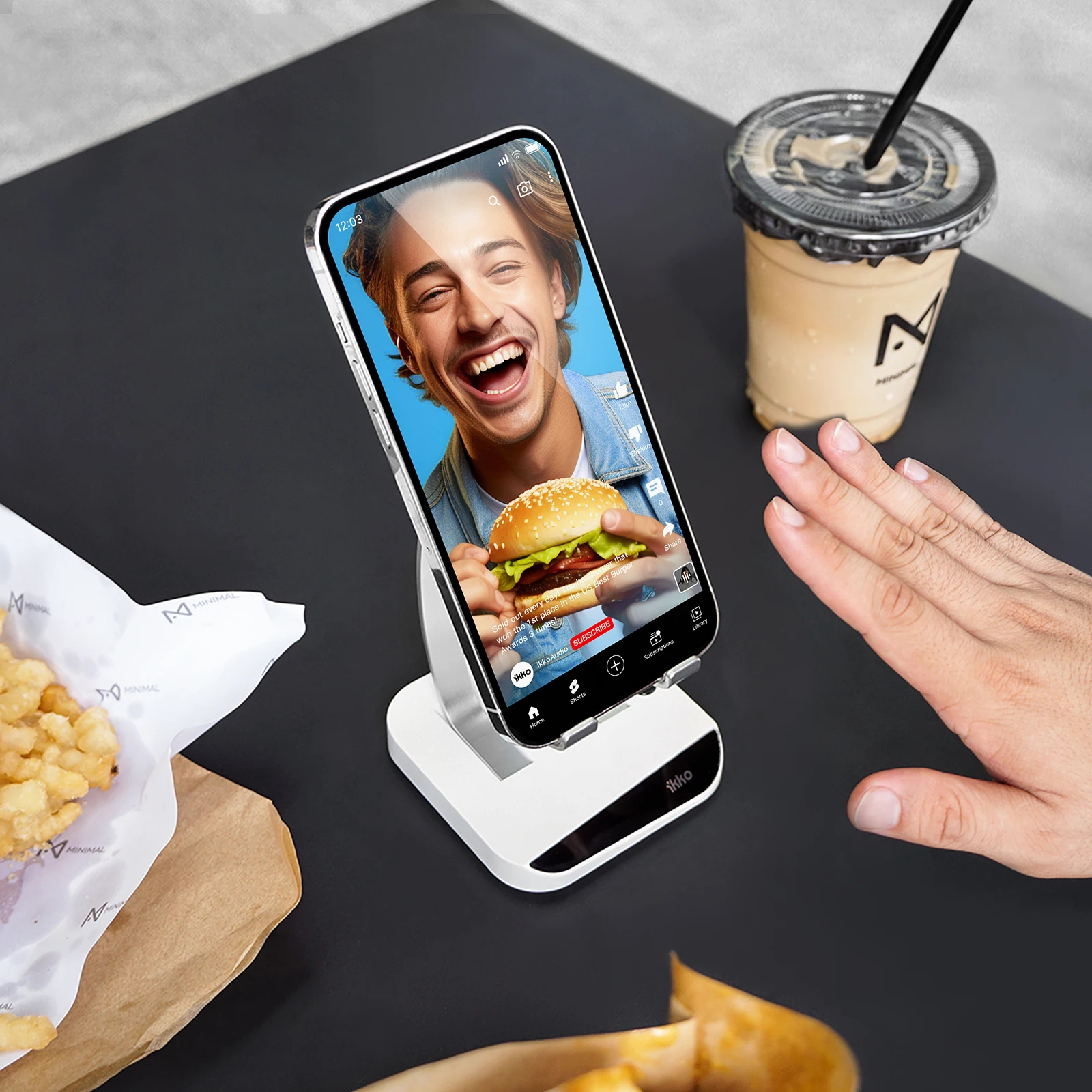 iKKO-Air-Swipe-Phone-Stand-World-s-First-Touchless-Control-Bracket-For ...