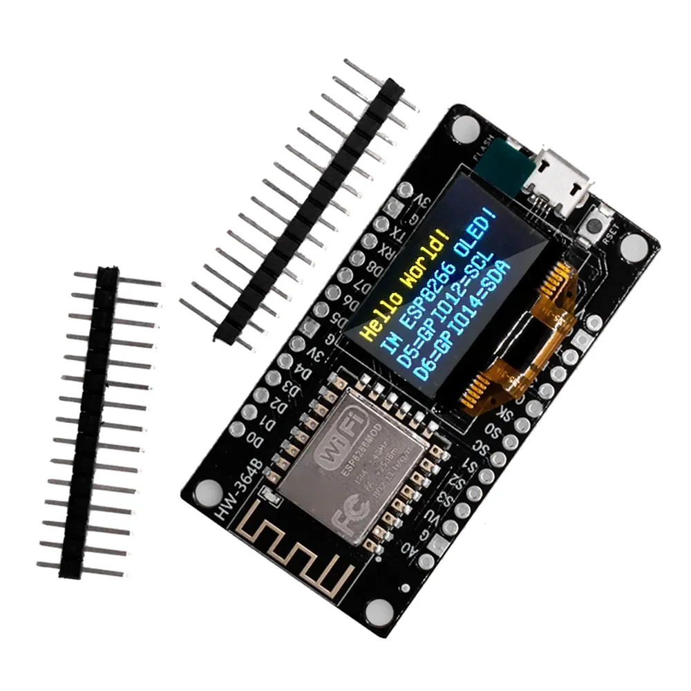 Nodemcu Esp8266 Papan Pengembangan Dengan Display Oled 0 96 Inci Ch340g
