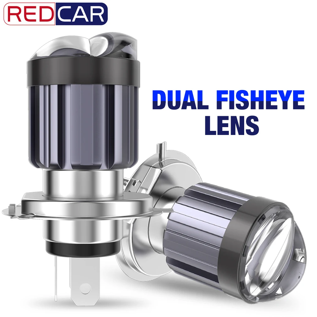 30000LM BA20D H6 H4 LED Motorcycle Headlight Bulb Scooter Lights Double ...