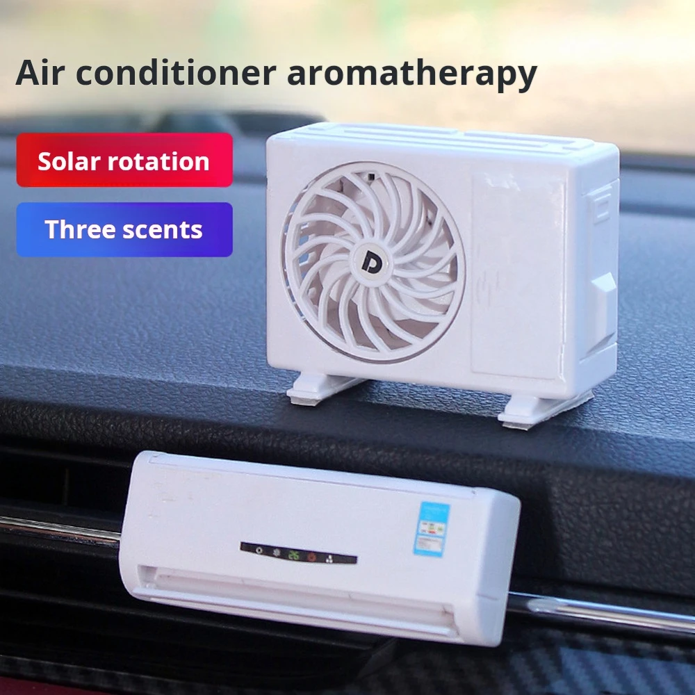 Car-Air-Freshener-Mini-Cute-Air-Conditioner-Model-Aromatherapy-Solar ...