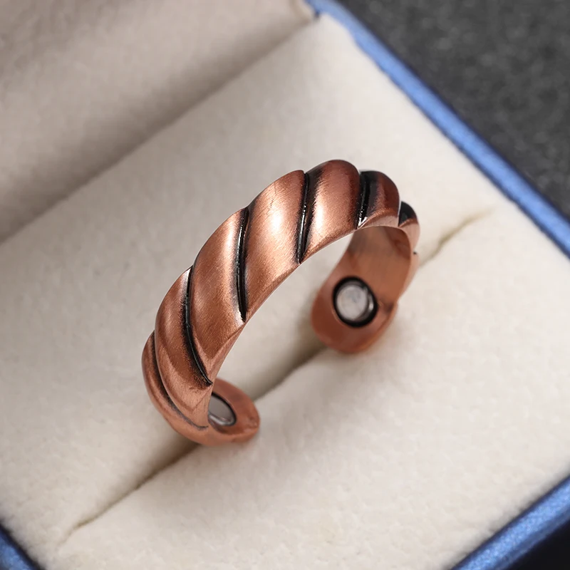 Vintage-Geometric-Braided-Twisted-Open-Ring-for-Men-Magnetic-Treatment ...