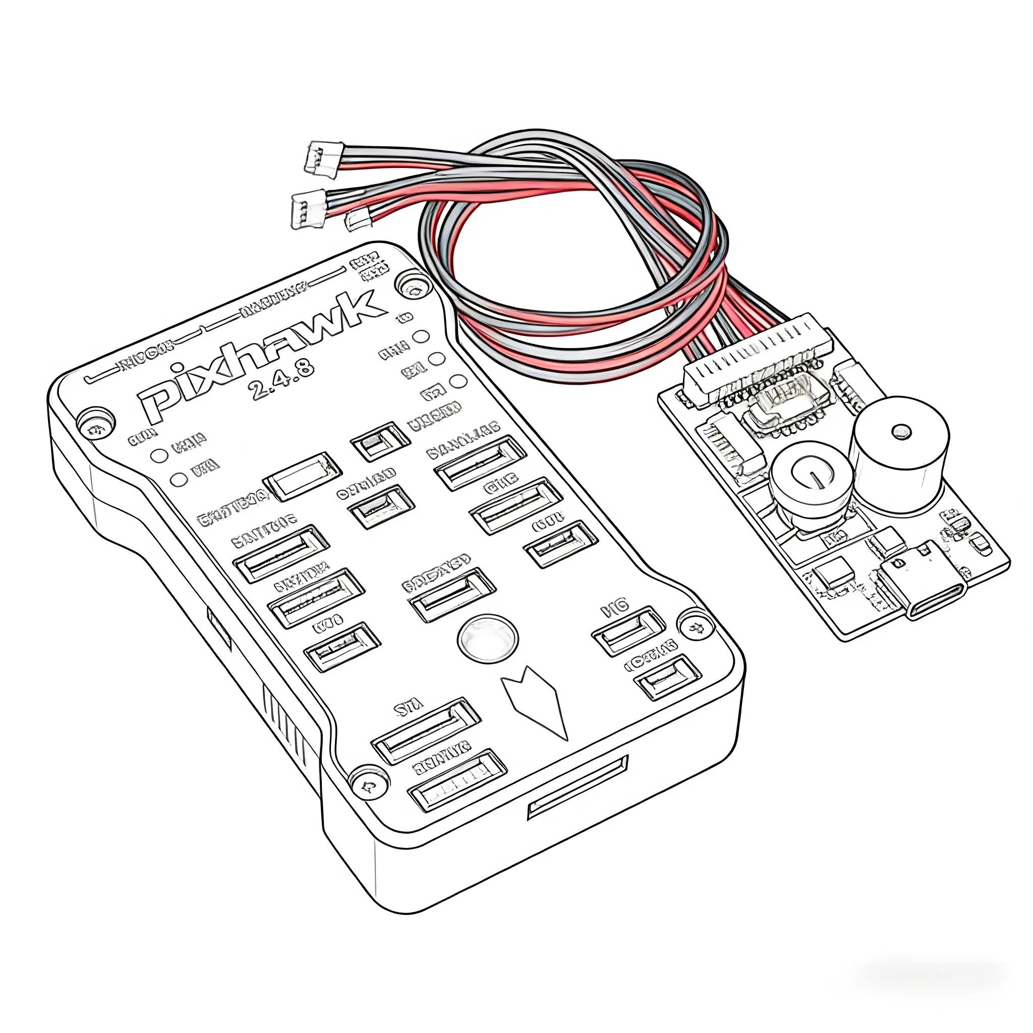 AN Pixhawk PX4 PIX 2.4.8 32 Bit Flight Controller Autopilot with 4G SD ...