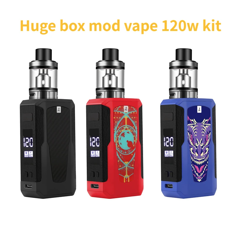Electronic-Cigarette-Vape-Smoke-120w-Box-Mod-kit-2200mAh-Battery-2-5ml ...