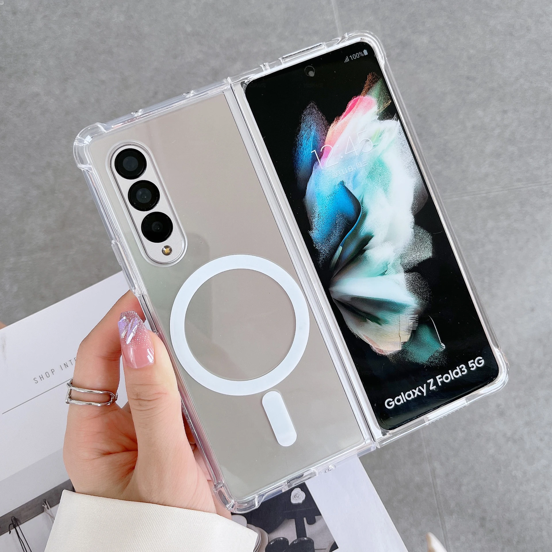 For-Magsafe-Magnetic-Folding-Case-Samsung-Galaxy-Z-Fold-6-5-4-3-W24-W23 ...