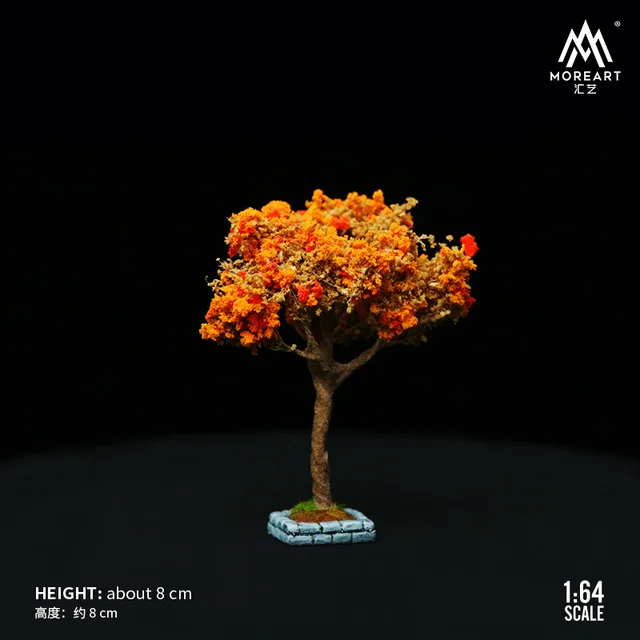Moreart 1:64 Simulation Resin Plant Tree Model, Micro Scene Decoration ...