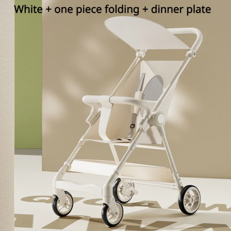 Foldable Baby Stroller Lightweight Baby Strolling Cart with Removable ...
