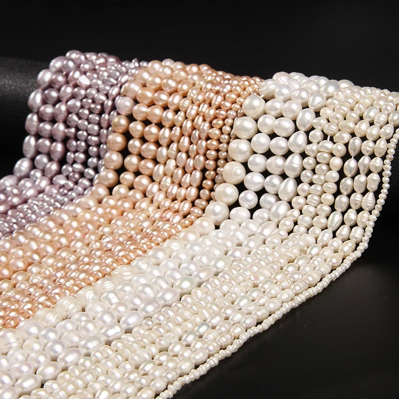 Raw Natural Freshwater Baroque Pearls Rice Oval Shape Pearl Punch Loose ...