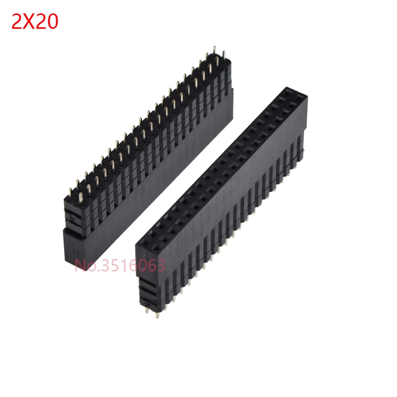 5Pcs-2-20-Three-layer-heightened-2-54mm-GPIO-heightened-female-header ...