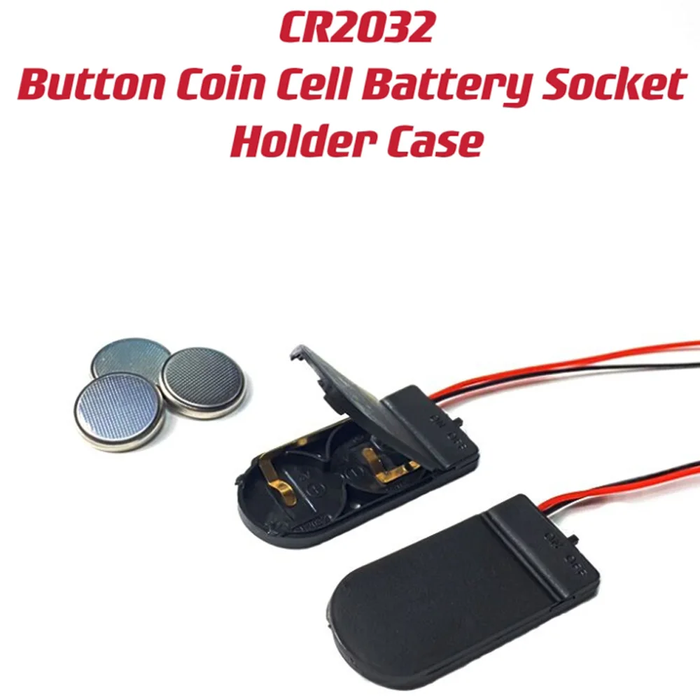 5-10pcs-CR2032-Button-Coin-Cell-Battery-Socket-Holder-Case-Cover-With ...