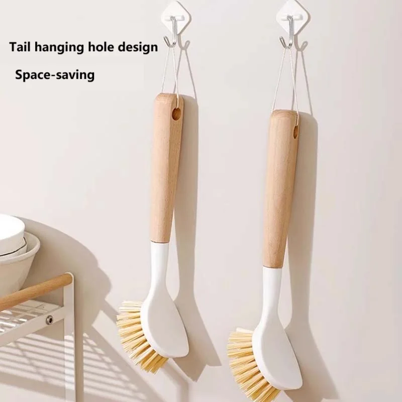 2 Pack Kitchen Dish Brush Bamboo Handle for Pots, Pots, Kitchen Sink ...