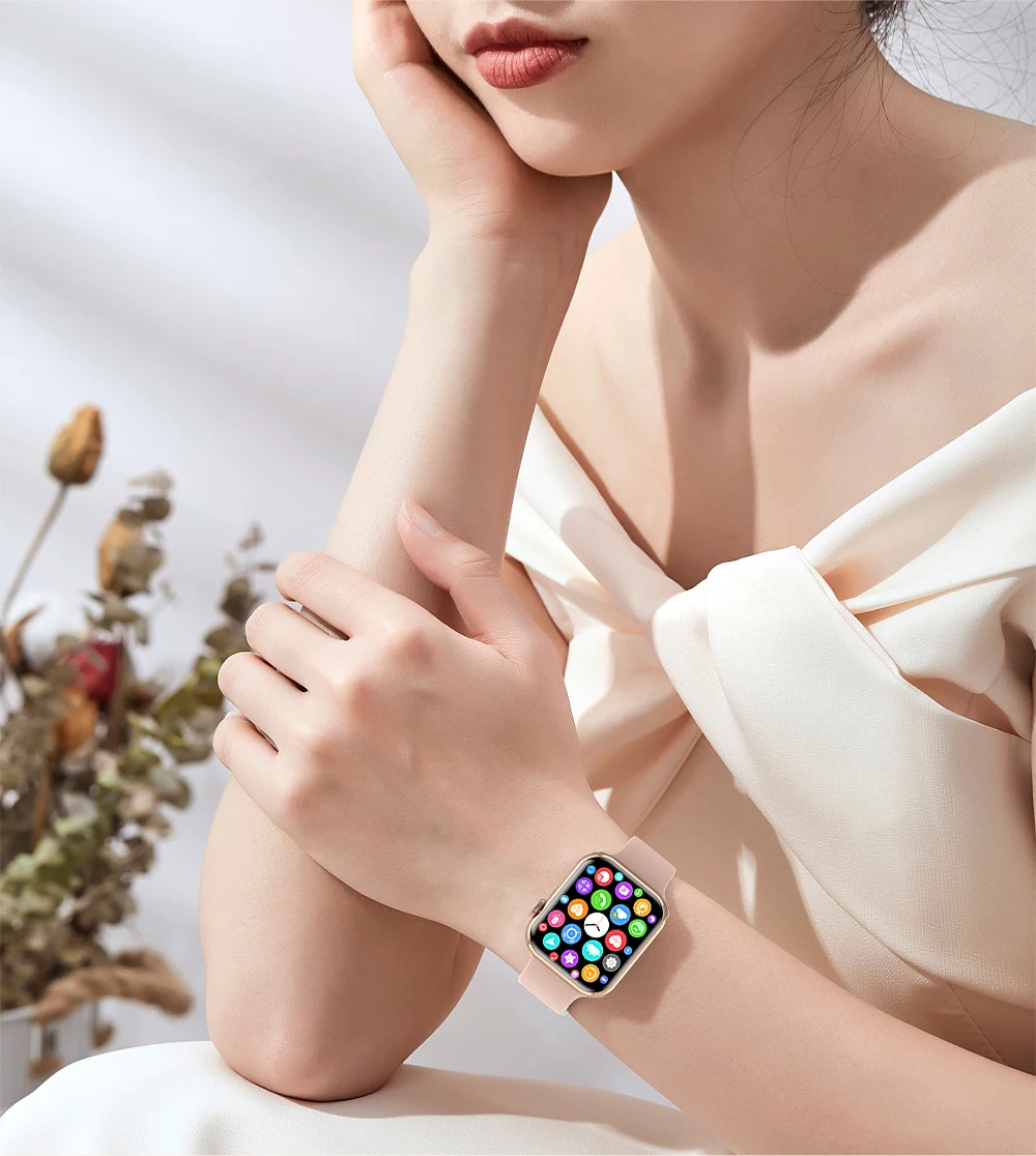 ساعة ذكية نسائية Smartwatch احدث اصدار (ضمان ذهبي ) - coffee &horse