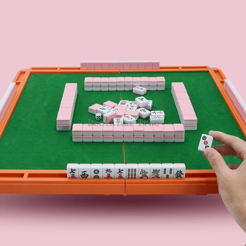2024 travel Portable mini mahjong Foldable wooden production table cute ...