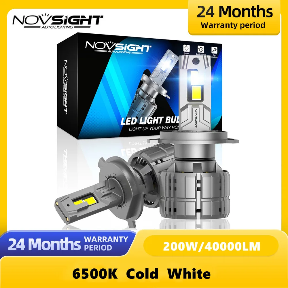 NOVSIGHT N60 H7 LED Headlight For Car H4 LED H11 200W 40000LM 6500K 9005 9006 HB3 HB4 12V LED ...