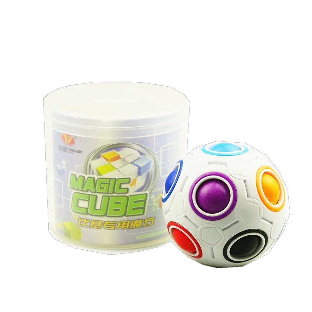 Yongjun Creative Magic Cube Speed Rainbow Puzzles Ball Football cubo ...