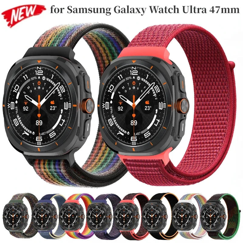 Nylon Loop Strap for Samsung Galaxy Watch Ultra 47mm Comfortable ...