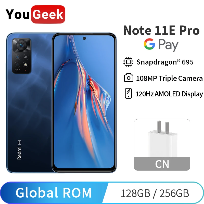Global Rom Xiaomi Redmi Note 11e Pro 5g Cellphone 11 E Pro 128gb/256gb Snapdragon 695 Nfc 108mp ...