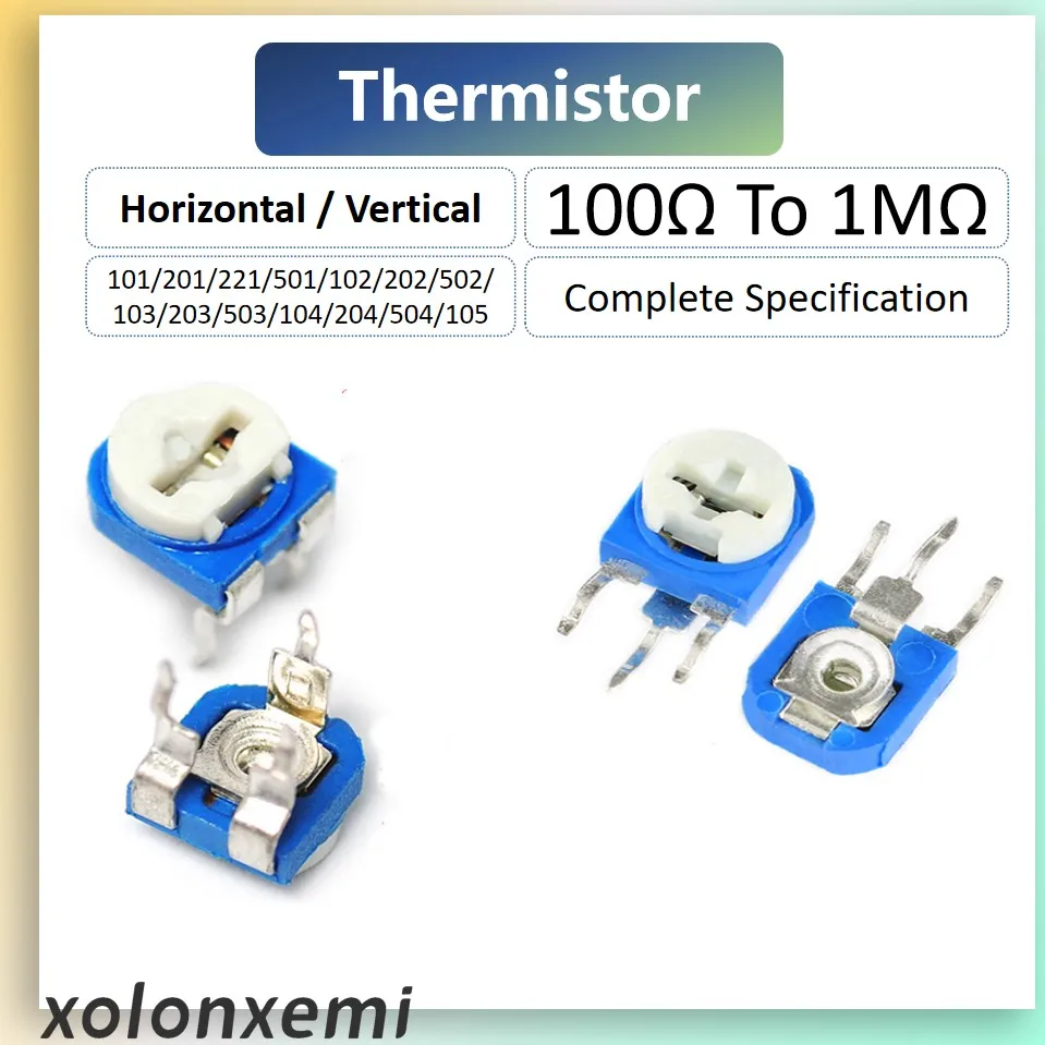 10pcs-Adjustable-Resistor-DIP-Horizontal-and-Vertical-100-200-220-500 ...