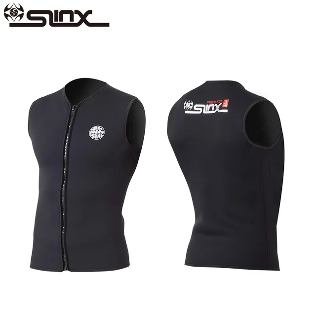 Men's Women's Diving Vest 3mm Neoprene Full Velvet Inner Wetsuit Top ...