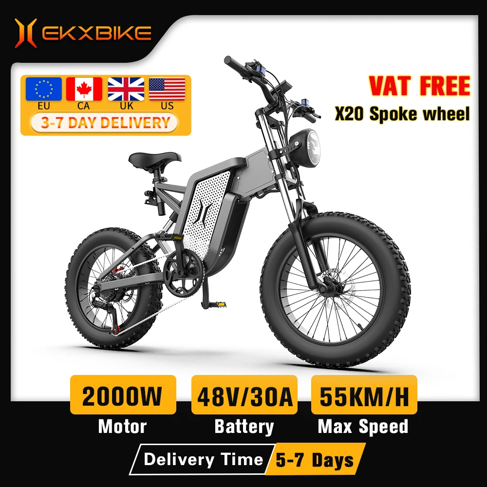 EKX-X20-Electric-Bike-2000W-48V-35AH-Battery-Ebike-Front-Rear-Shock ...