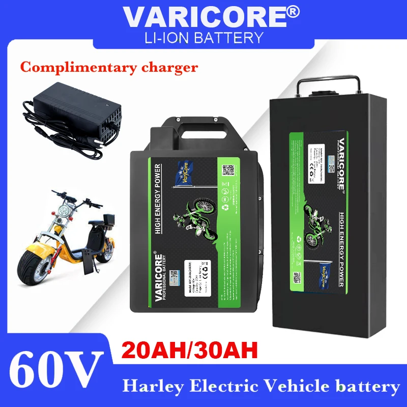 60V 20ah/30ah Waterproof Lithium Battery 16 strings 18650 high-power ...