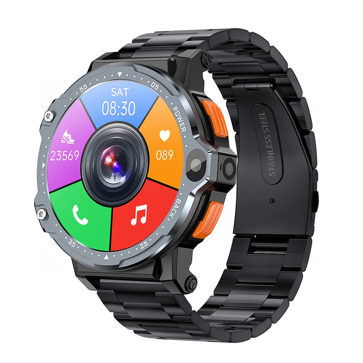 NEW-4G-NetworK-Smart-Watch-GPS-Wifi-SIM-NFC-Dual-Camera-Rugged-16G-64G ...